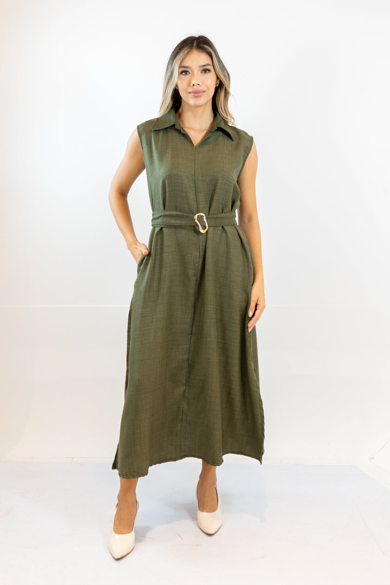 VESTIDO CLEO MARBELLA - COLOR OLIVETTO – Sofisticadas